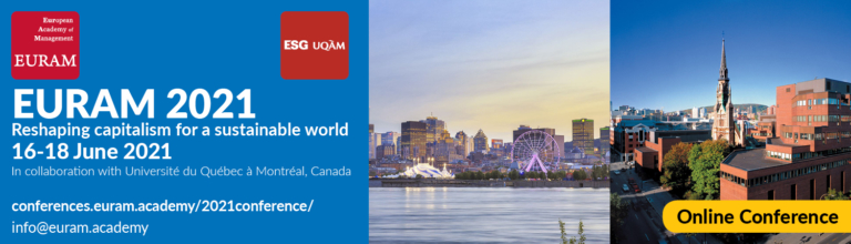 EURAM 2021 Annual Conference – Reshaping capitalism for a sustainable world